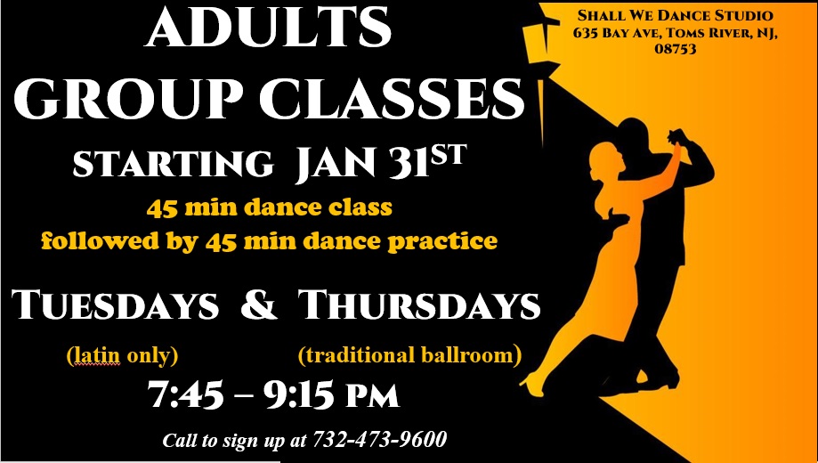 ADULT BALLROOM & LATIN PROGRAMS – Shall We Dance
